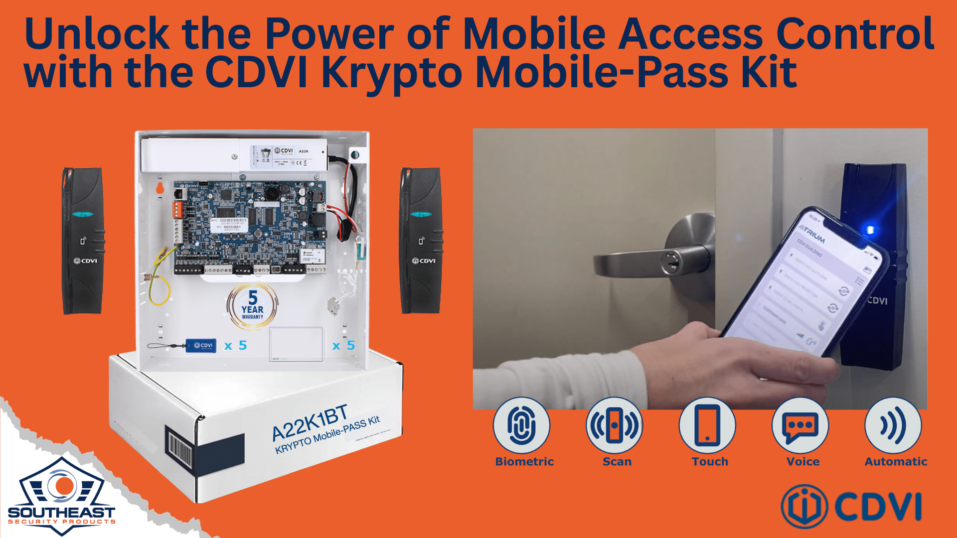 CDVI A22K1BT: High Security Mobile Phone IP Access Control